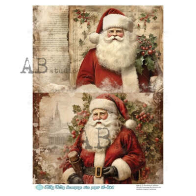 Santa Claus Duo | A4 Rice Paper | Paper for Decoupage | AB Studios | eBay
