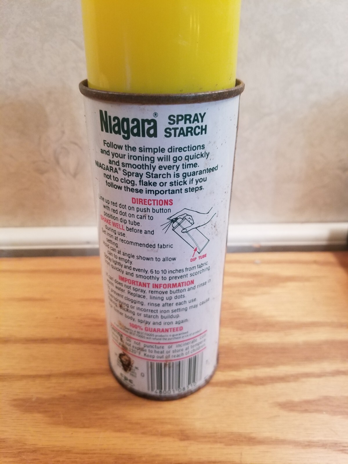 Vintage 1981 Niagara SPRAY STARCH 10c OFF Steel 15 oz Spray Can Feels ...