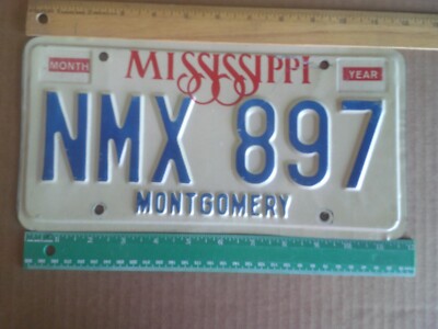 *License Plate, Mississippi, Montgomery County, Pop.9,956 , NMX 897 | eBay