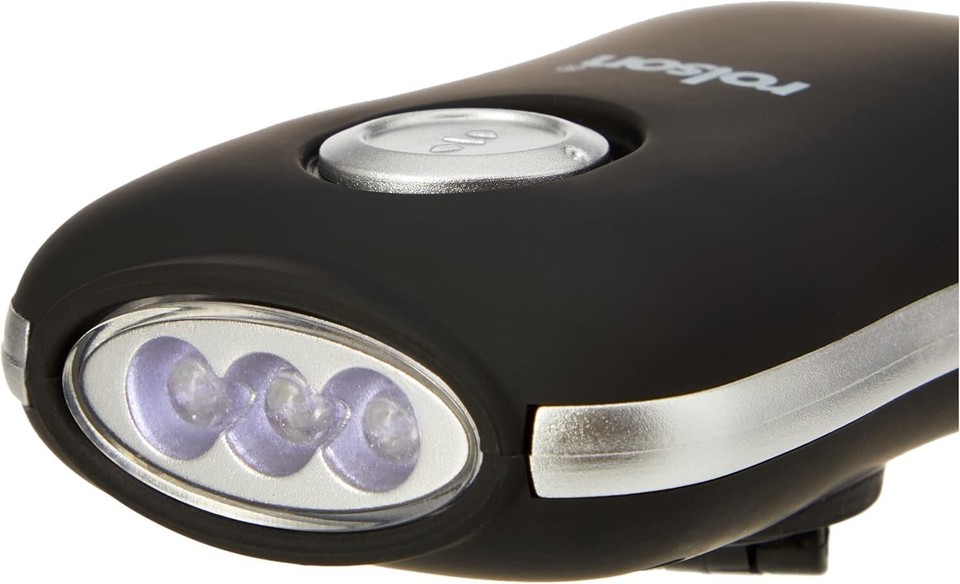 Rolson Torch Hand Press Wind Up Crank 3 LED Flashlight NEW Fishing ...