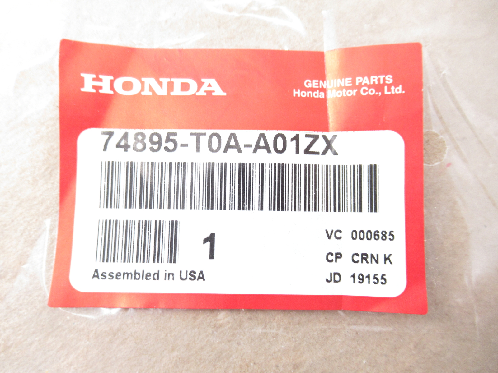 Genuine OEM Honda 74895-T0A-A01ZX Tailgate Finish Molding Garnish 2013 ...