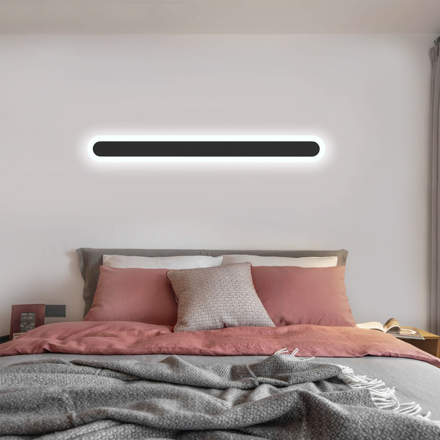 Metal LED Strip Wall Lights Bedside Wall Lamp Living Room Corridor ...