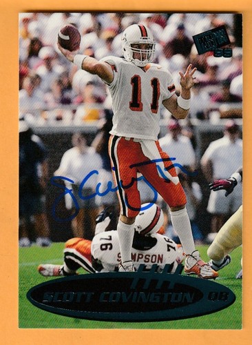 Scott Covington Miami Hurricanes AUTO Signed 1999 Press Pass Dana Point ...