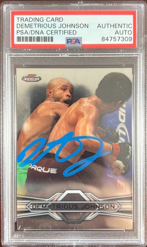 Demetrious Johnson autographed 2013 Topps card #98 UFC Finest PSA ...