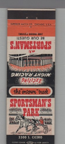 Matchbook Cover - Sportsman's Park Horse Racing Chicago, IL | eBay