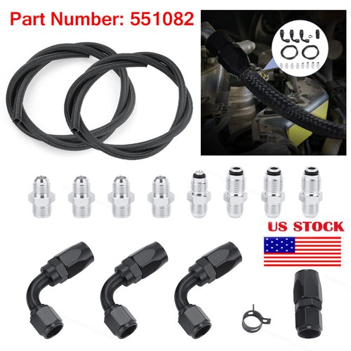 Universal Power Steering Pump Hose Kit 551082 For GM LS Swap Return ...