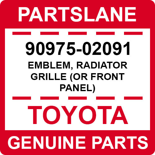 90975-02091 Toyota OEM Genuine EMBLEM, RADIATOR GRILLE (OR FRONT PANEL ...