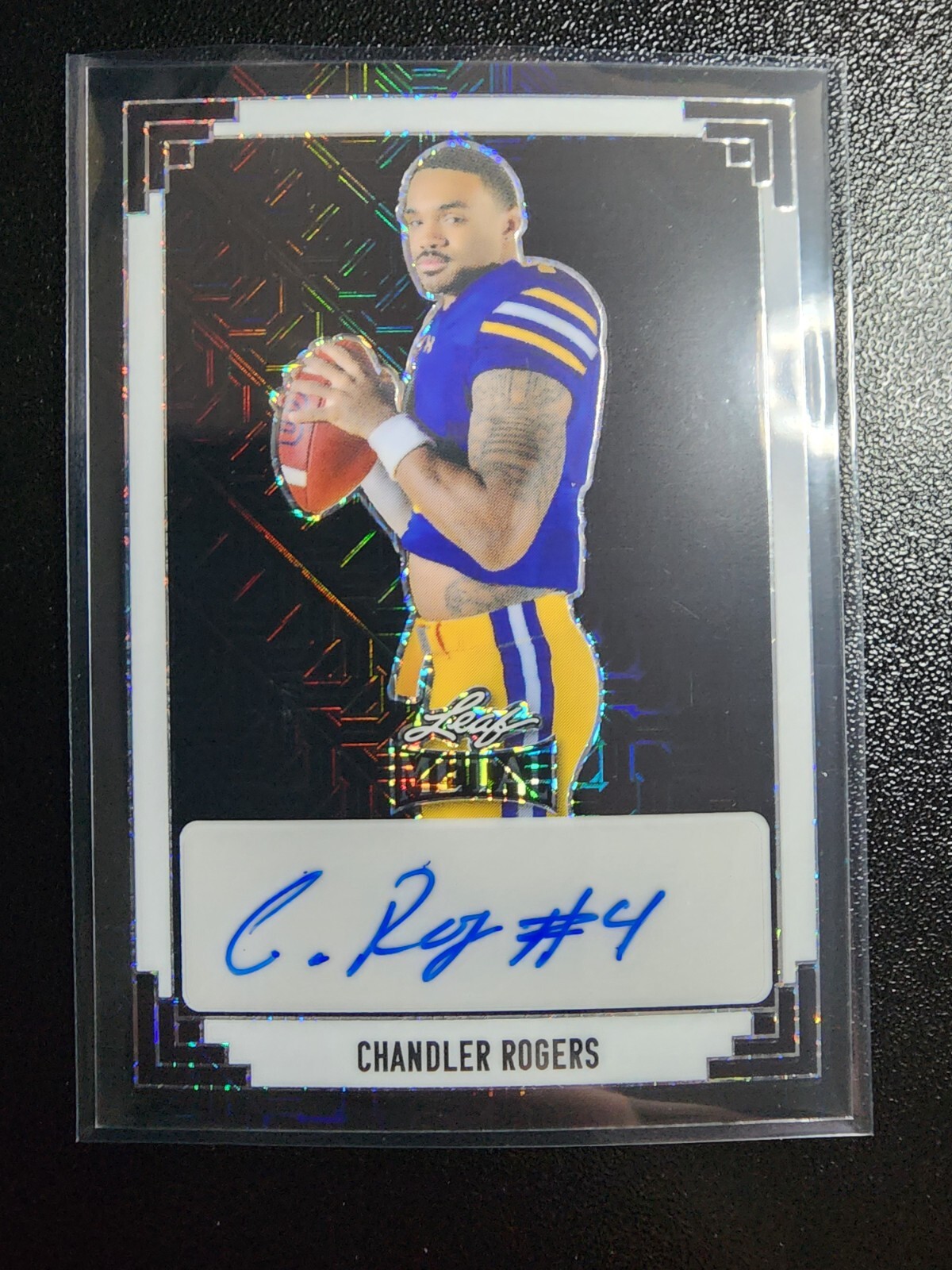 Chandler Rogers 2024 Leaf Metal Black Mojo Retro 1991 Leaf Auto 2/5 LSU ...