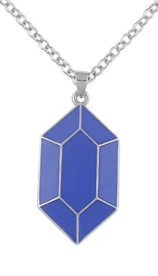 The Legend of Zelda Link 20” Blue Rupee 5 Necklace Ocarina of Time ...