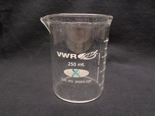VWR Glass Class A 250mL Dual Scale Low Form Griffin Beaker 89000-220 | eBay