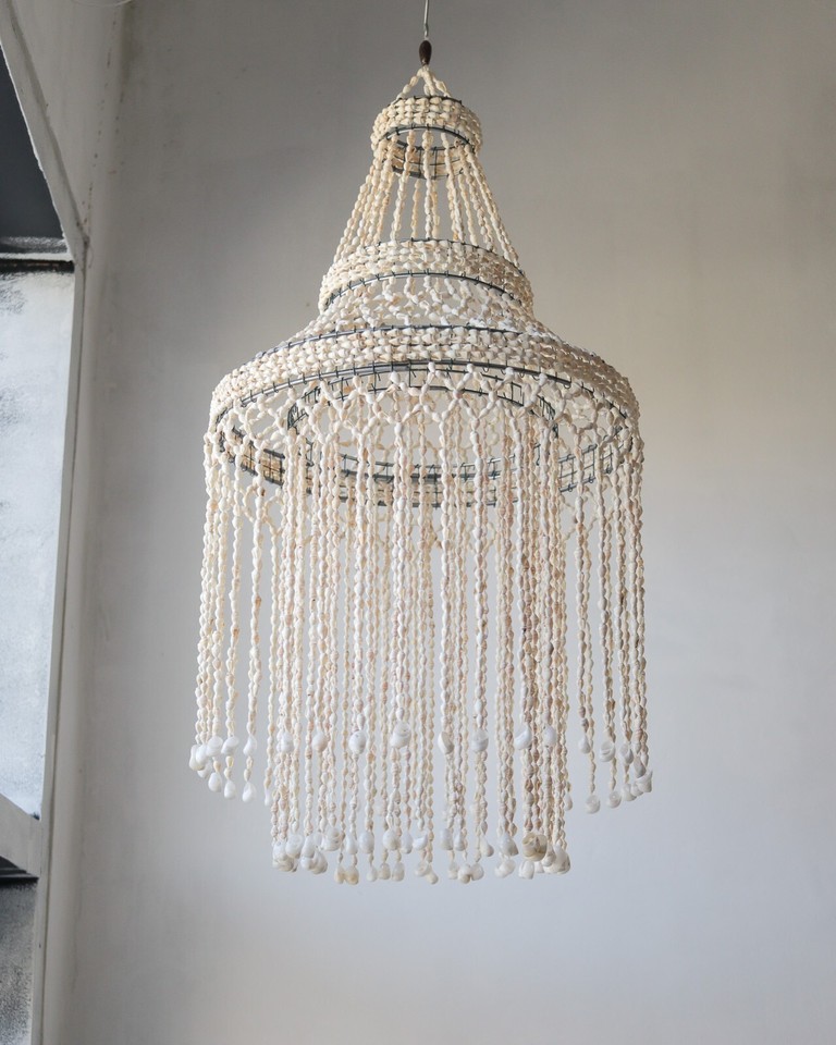 Sea shell Pendant Light Macrame design | eBay