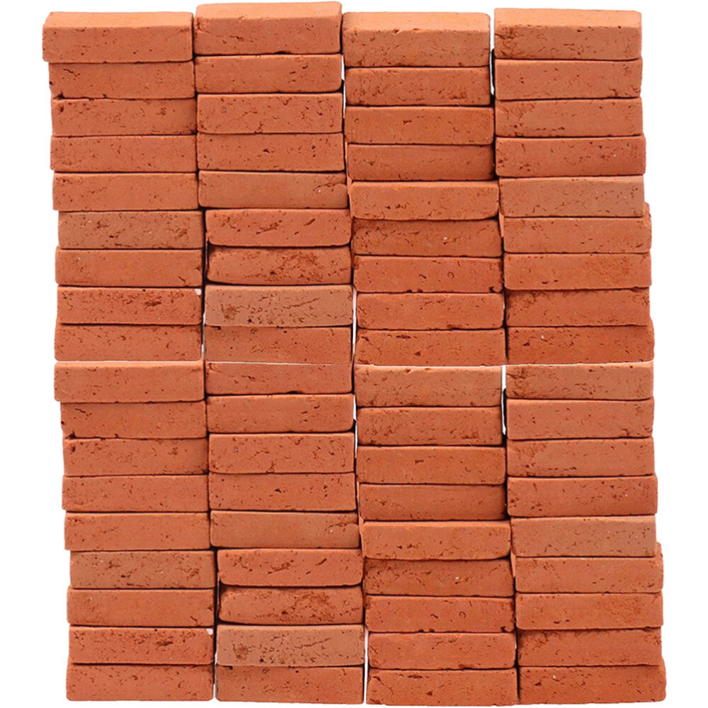 150 Pcs Mini Small Red Brick Clay Bricks Model Miniature Dollhouse ...