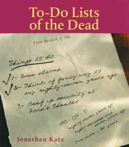 To-Do Lists of the Dead by Jonathan Katz (2000, Trade Paperback) for ...