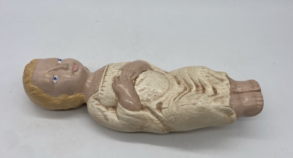 Vintage Large 10” Ceramic Baby Jesus Figure Only Nativity Replacement ...