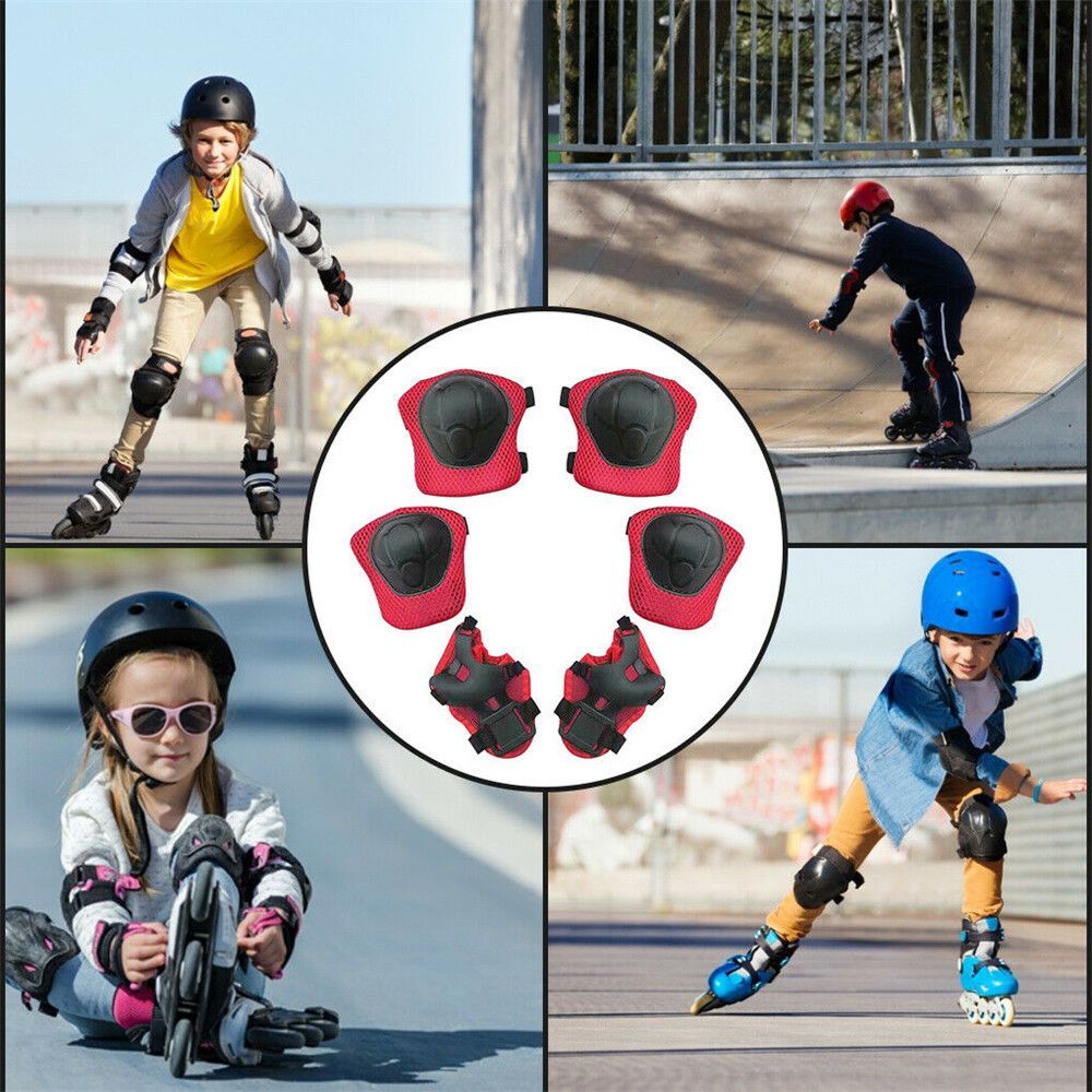 Skating Sports Protective Pads Thicken Wrist Elbow Protectors Kids Knee ...