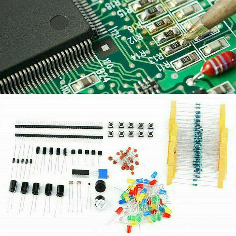 Electronics Component Basic Kit with 830 tie-points Breadboard Resist ...