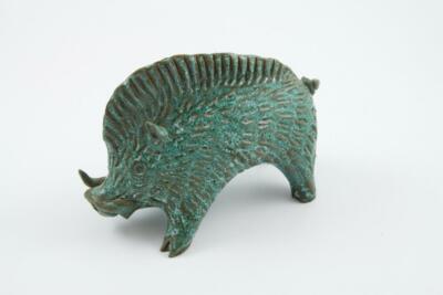 MCM Italian Cossu Sardinia Pottery Razorback Boar Sgraffito Figure ...