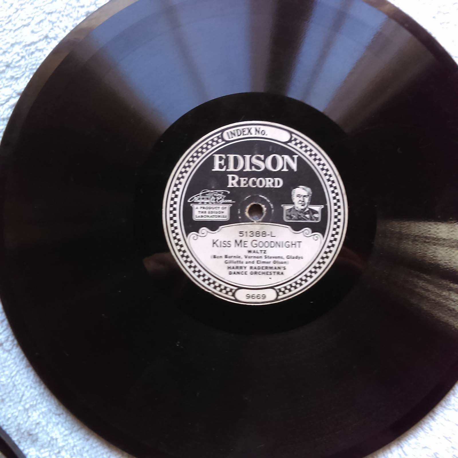 Edison Disc 51388, Golden Gate, Lucille, Harry Raderman, Kiss Goodnight ...