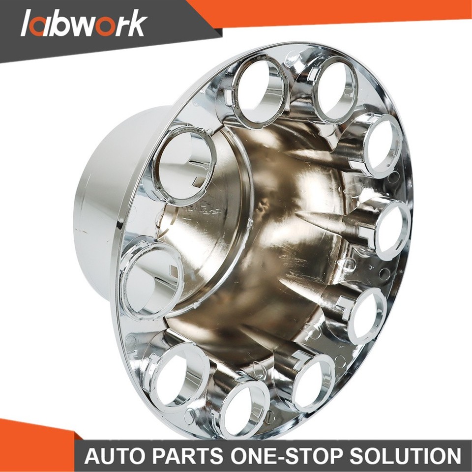 Labwork Chrome Semi Truck Hub Cover Wheel Set Rear Nut Covers Spiked ...