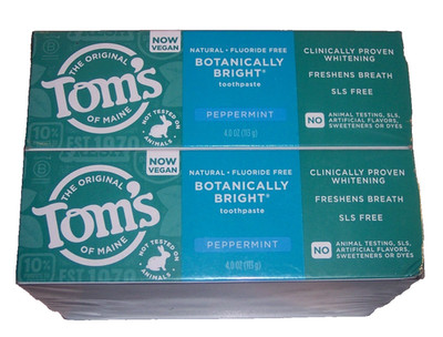 12 Tom’s of Maine Botanically Bright Natural Whitening Toothpaste 4 Oz ...