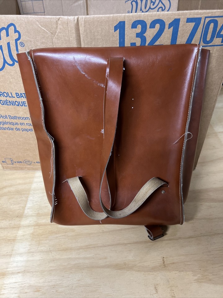 Vintage Rare Smokey Bear Brown Leather Tote Book Bag Backpack -A3 | eBay