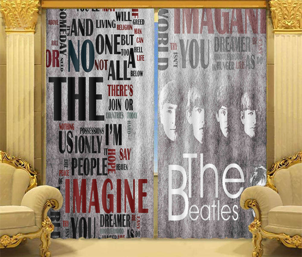 Magazine Of The Beatles 3D Curtain Blockout Photo Printing Curtains ...