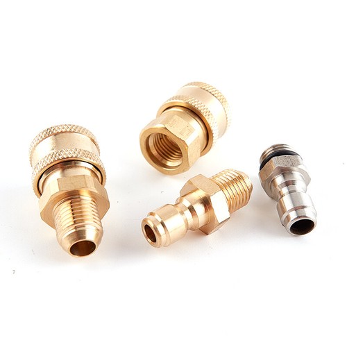 Copper 1/4 High Pressure Washer Quick Coupling Water Gun Hydraulic Coup ...