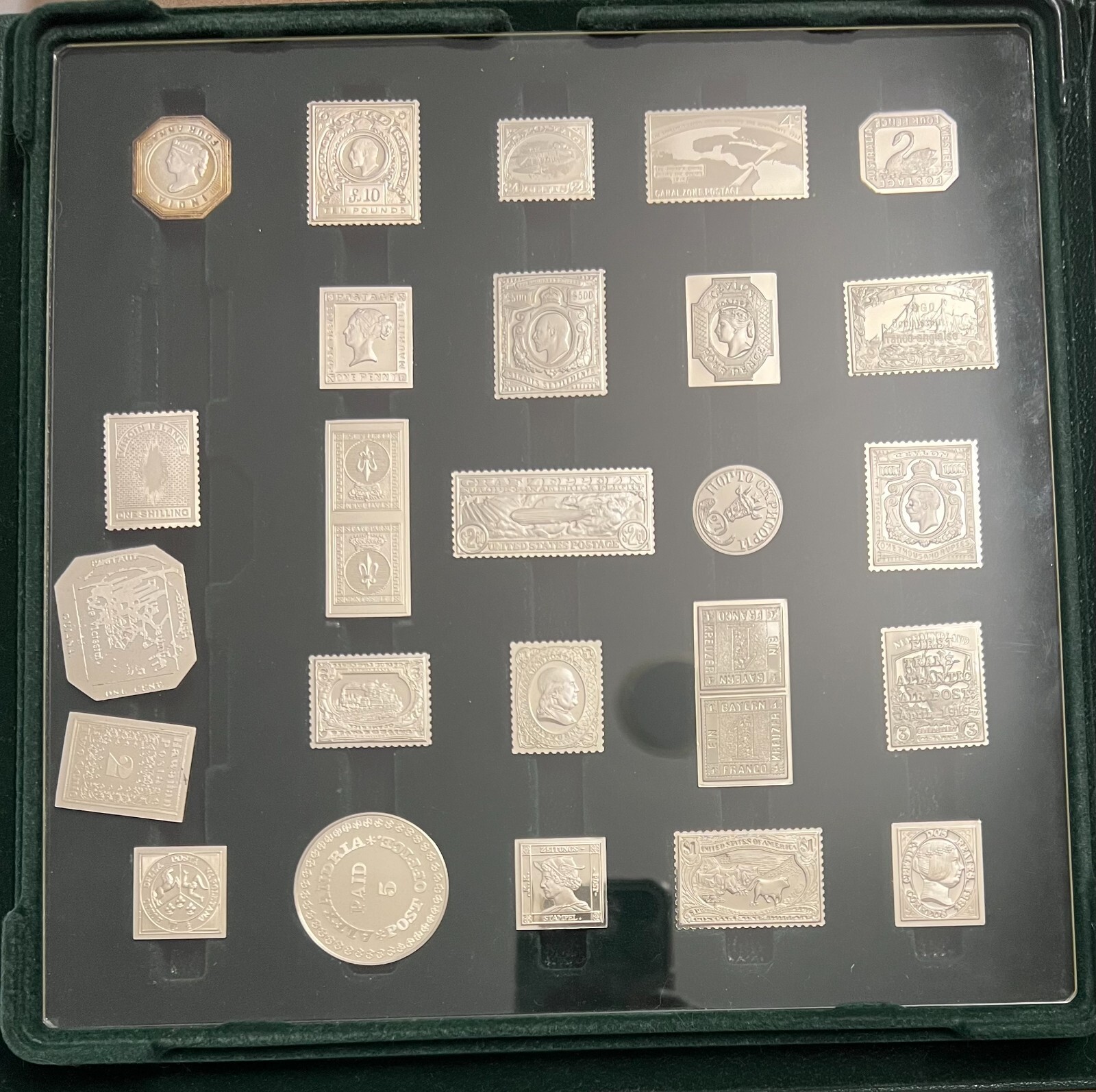 INTERNATIONAL SOCIETY OF POSTMASTERS SILVER PROOFS OF 50 WORLD GREATEST ...