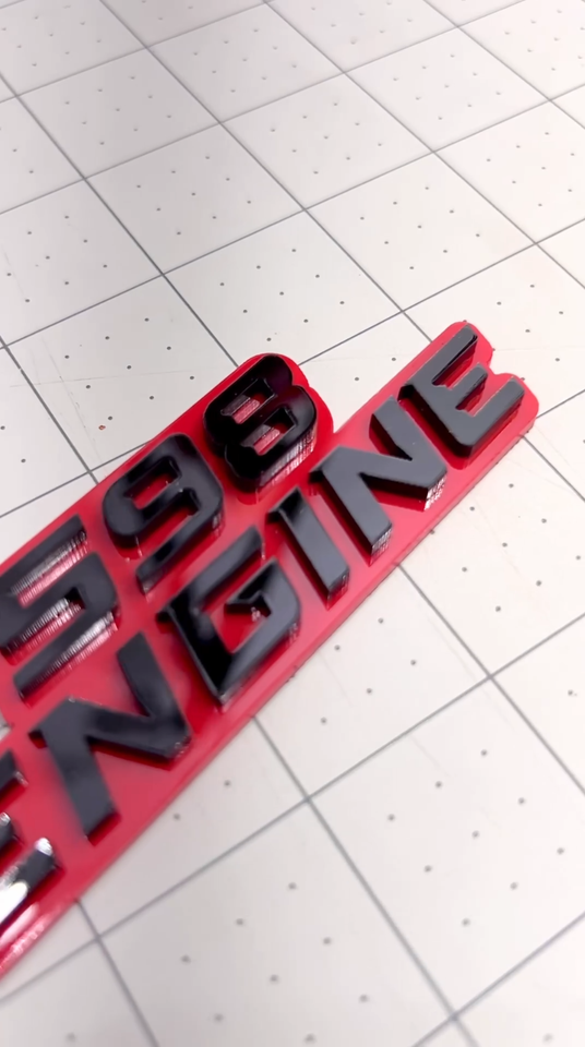 598 ENGINE EMBLEMS QTY 2 FENDER EXTERIOR 598 ENGINE BADGE PAIR 3D ...