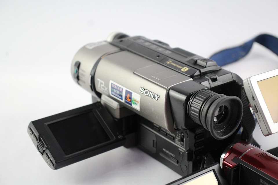 Vintage Handheld Video Cameras Inc Sony CCD-TRV46E & Sony DCR-SX34E ...