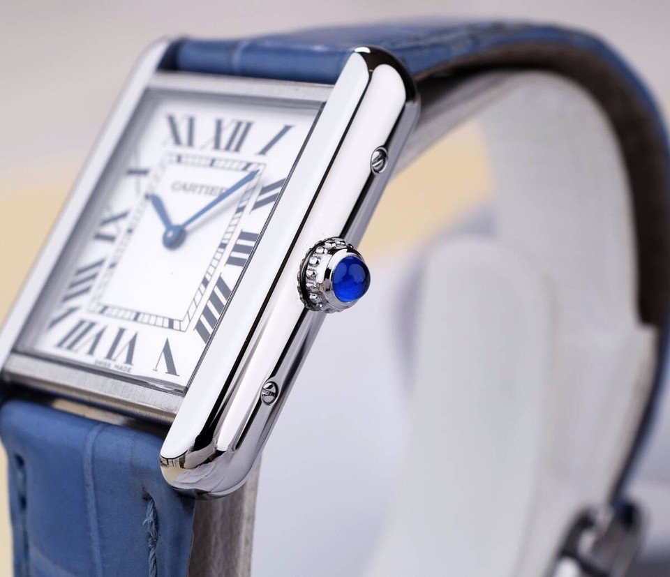 Refurbished Cartier Tank Solo Quartz Silver Dial Roman Index Women's ...