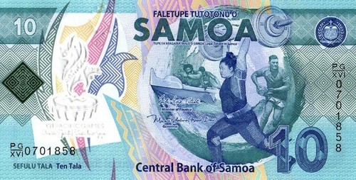 2019 Samoa 10 Tala UNC Banknote. Ten Tala Currency WST. Samoa ...