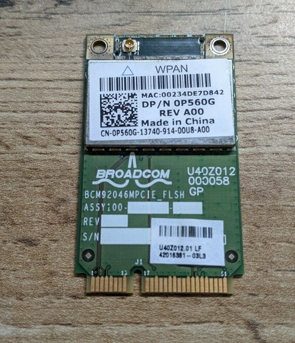 Broadcom Bluetooth Wireless WPAN Card # BCM92046mPCIe_FLASH | eBay ...