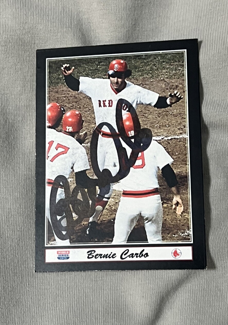 Bernie Carbo Autograph Signed Boston Red Sox World Series | eBay
