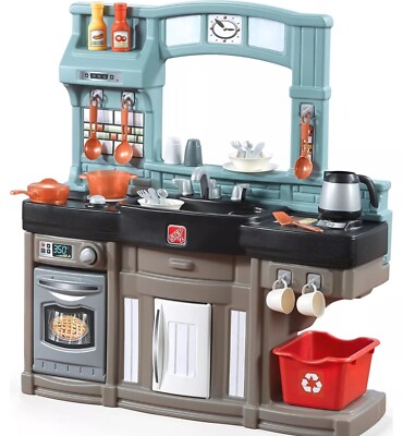 Step2 Best Chef's Plastic Toy Kitchen Playset includes 25 Piece Kitchen ...