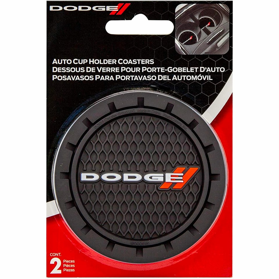 Plasticolor Dodge Car Coaster, 2x Cupholder Coasters with the Dodge ...