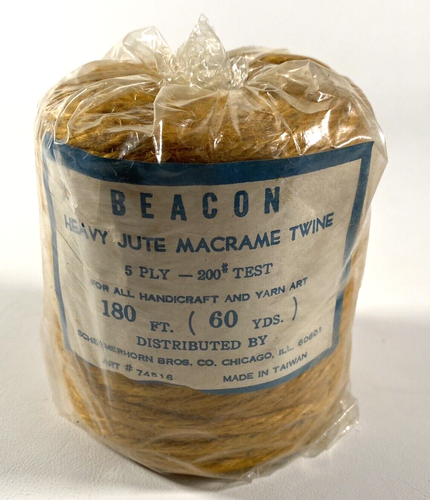 Beacon Gold 5 Ply Heavy Jute Macrame Twine Vintage "New" Crafting | eBay