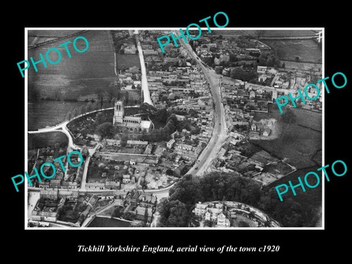 OLD 8x6 HISTORIC PHOTO OF TICKHILL YORKSHIRE ENGLAND TOWN AERIAL VIEW ...