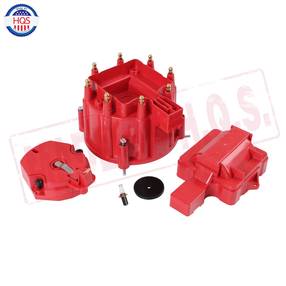 Red Large Hei Distributor Ignition Coil Cap Rotor For Chevy SBC BBC 305 ...