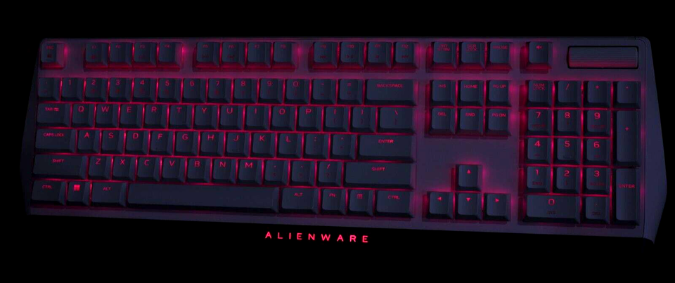 NEW ~ Alienware Low-Profile RGB Gaming Keyboard AW510K WHITE | eBay