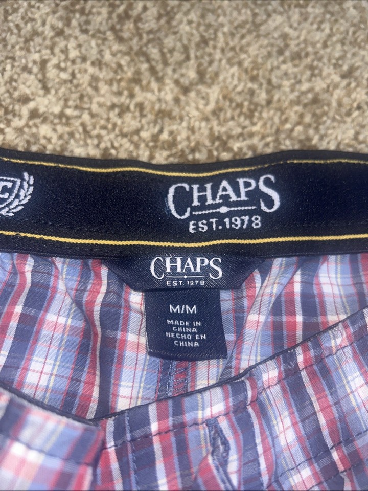 Chaps Dark Blue Plaid Pajama Lounge Pants Sleepwear Men's Size M | eBay