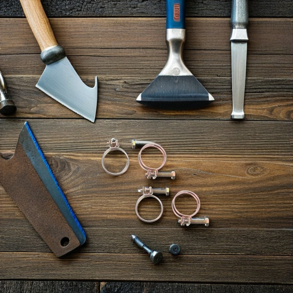 20PCS Adjustable Double Wire Hose Clamp 32mm Steel Pipe Fastener Water ...