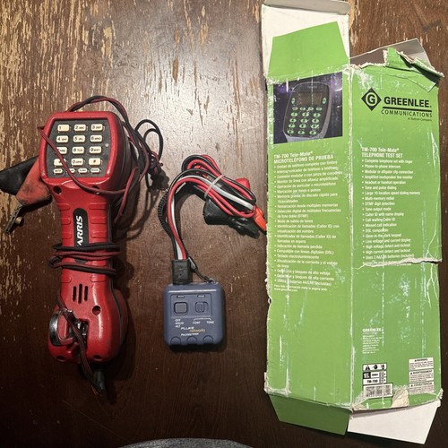 Tempo TM-700 Telephone Test Set Lineman'S Butt Set Tele-Mate Works Clip ...