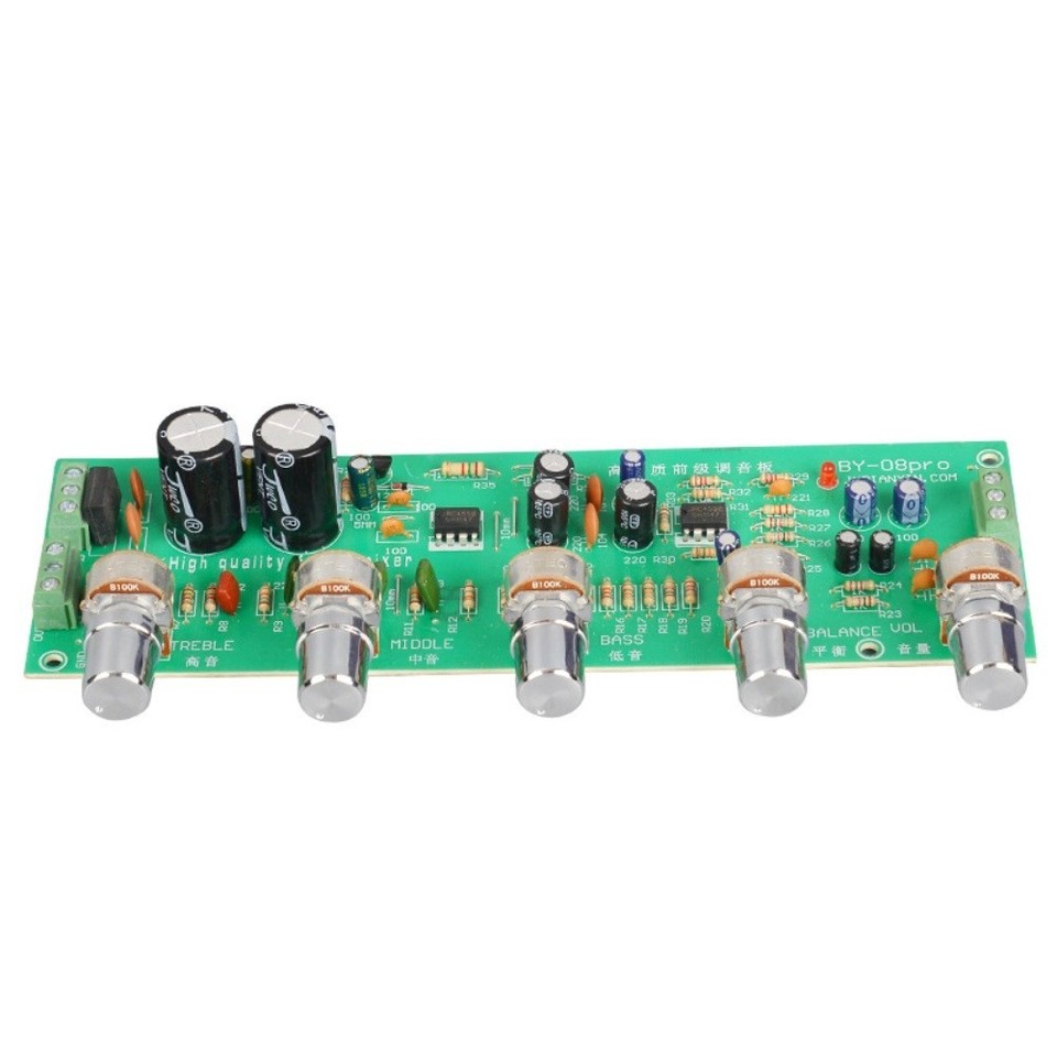 DIY Audio Preamplifier with Bass Midrange Treble Volume and Left Right ...