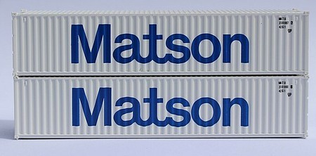 Jacksonville Terminal Co 405310 N Scale Matson 40' Container (2 Pk) | eBay