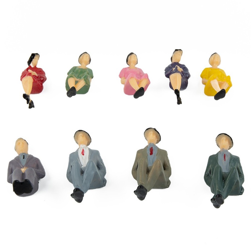 Sitting Figures Model Painted People Plastic Sitting 1:32 50Pcs ...