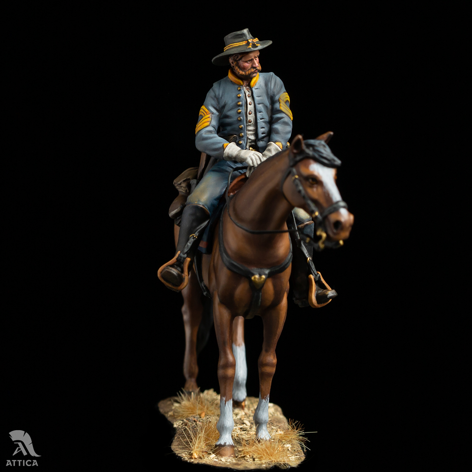 Sergeant Major Confederate Cavalry 54mm Painted Tin Toy Soldier Pre ...