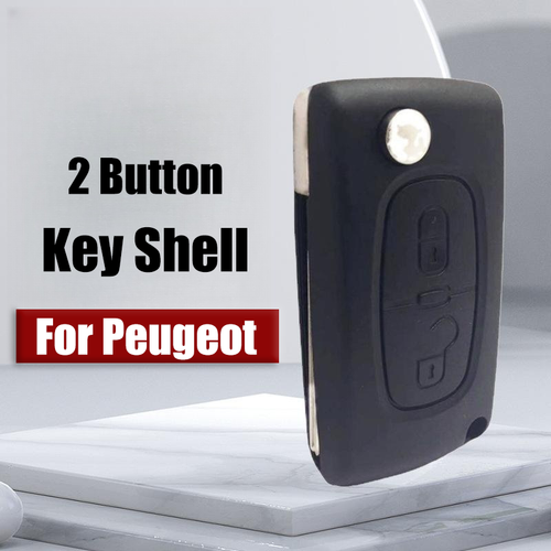 1 Pcs 2 Button Replacement Car Key Fob Shell Cover For Peugeot 207 307 ...