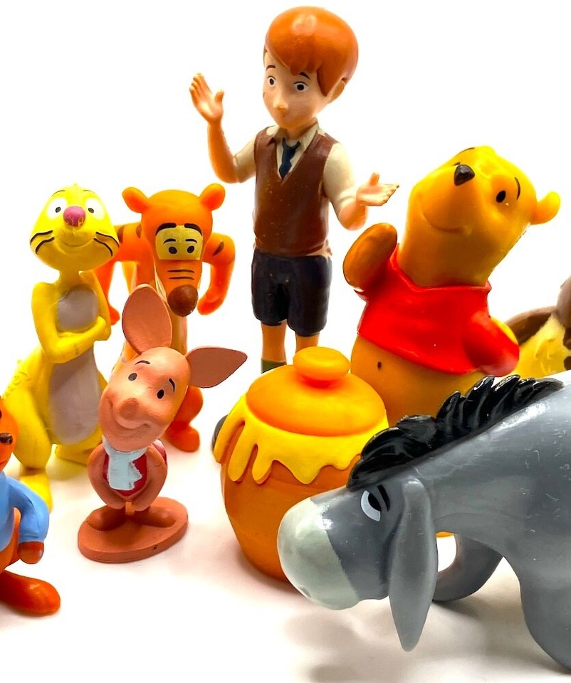 WINNIE THE POOH Figure Play Set DISNEY PVC TOY Tigger EEYORE Piglet ...
