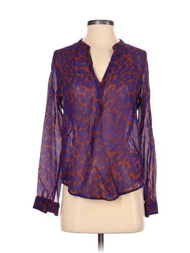 Rory Beca Women Purple Long Sleeve Silk Top XS | eBay